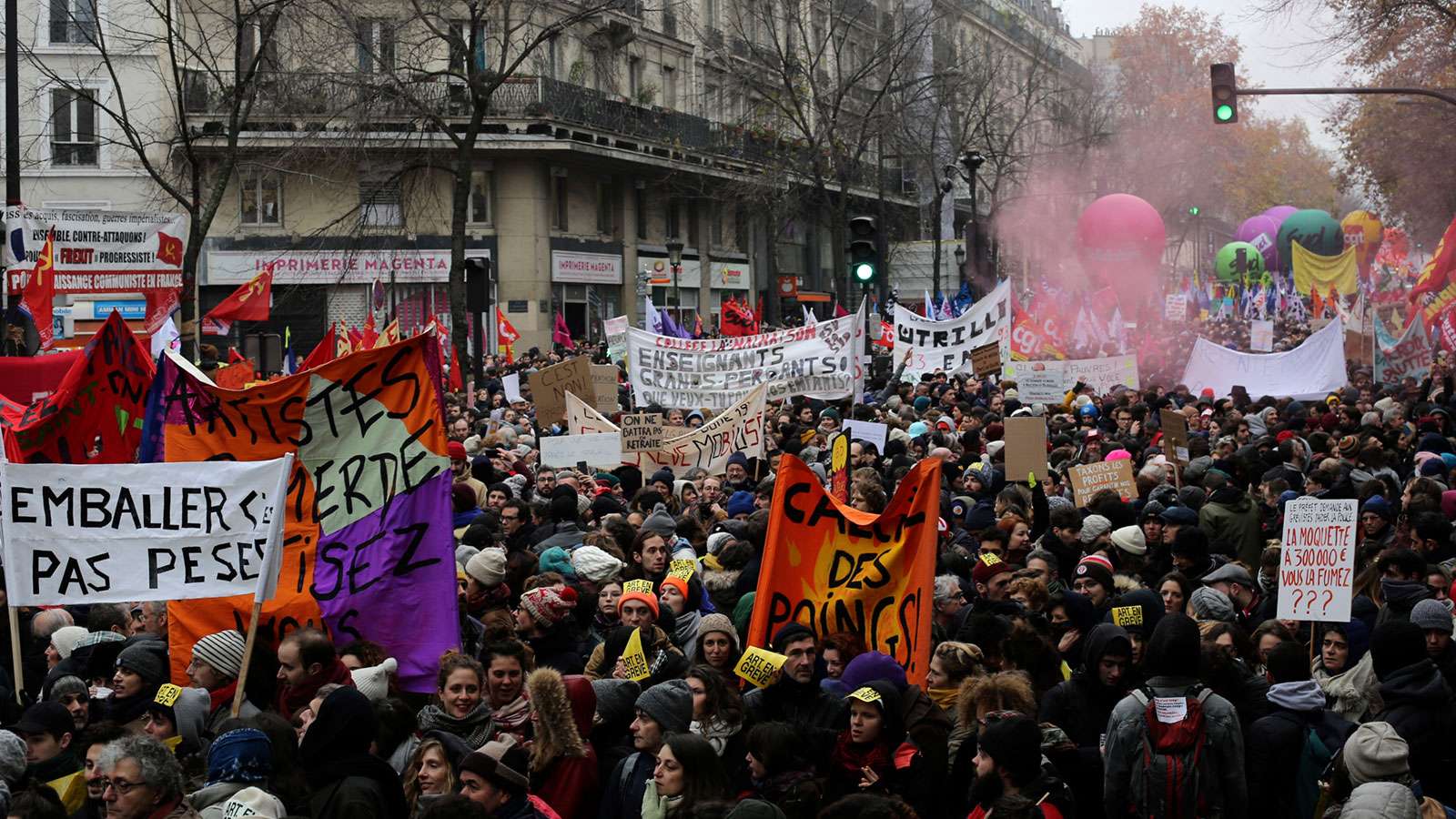 Συγκέντρωση αλληλεγγύης στην εργατική τάξη της Γαλλίας - ΜΑΧΗ